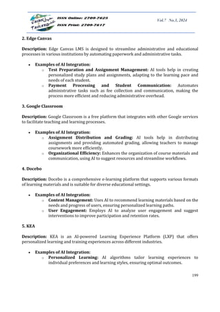 Bridging Theory and Practice AI Applications in Learning and Teaching ...