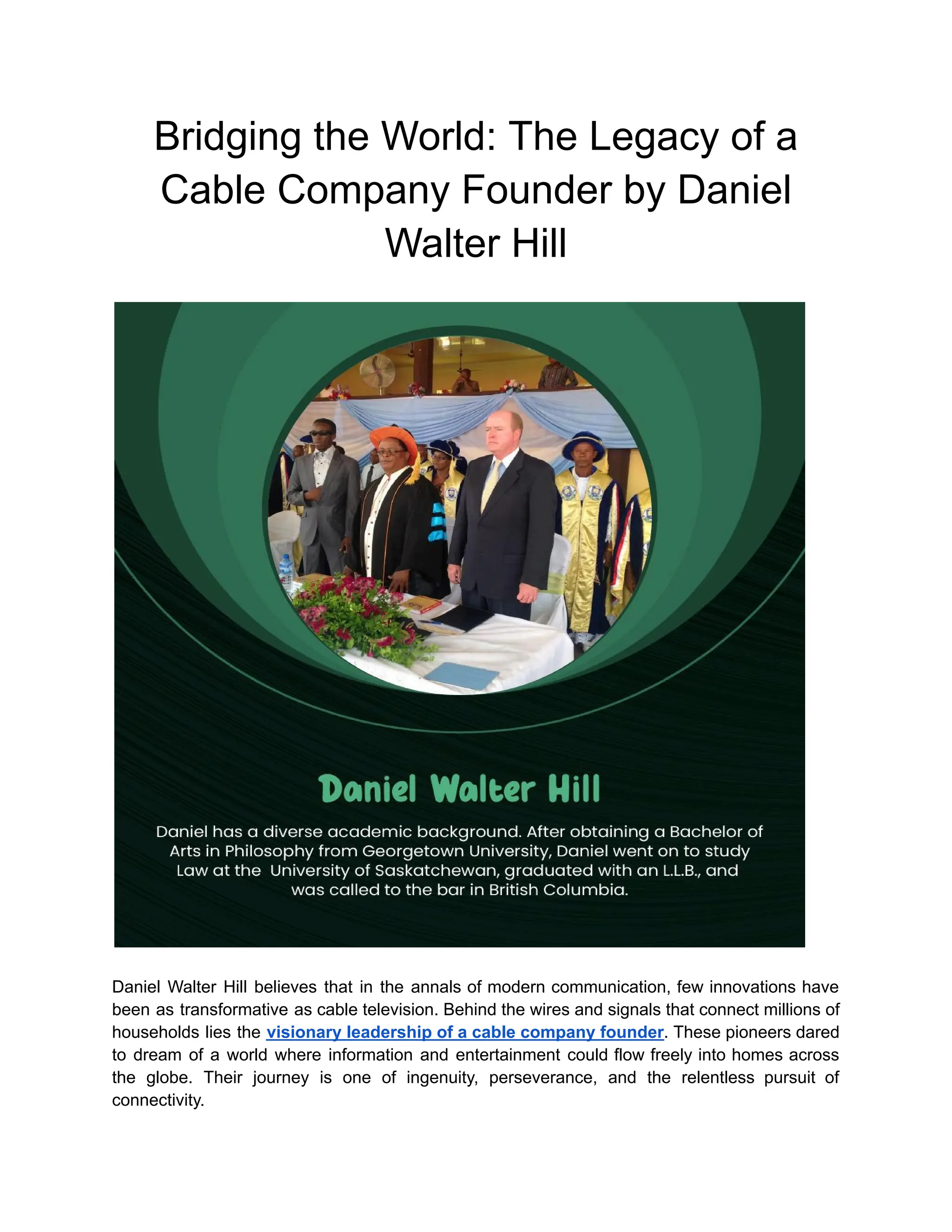Bridging the World_ The Legacy of a Cable Company Founder by Daniel ...