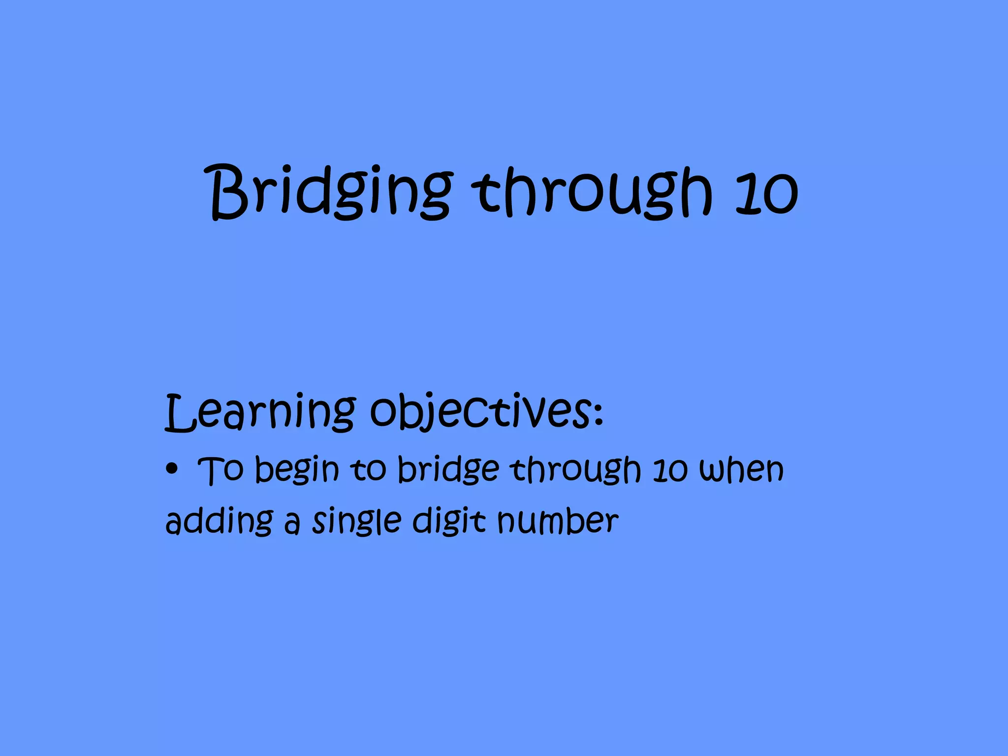 Bridging through 10 | PPT
