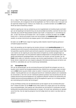 Brief 1ekamer-privacybeleid | PDF