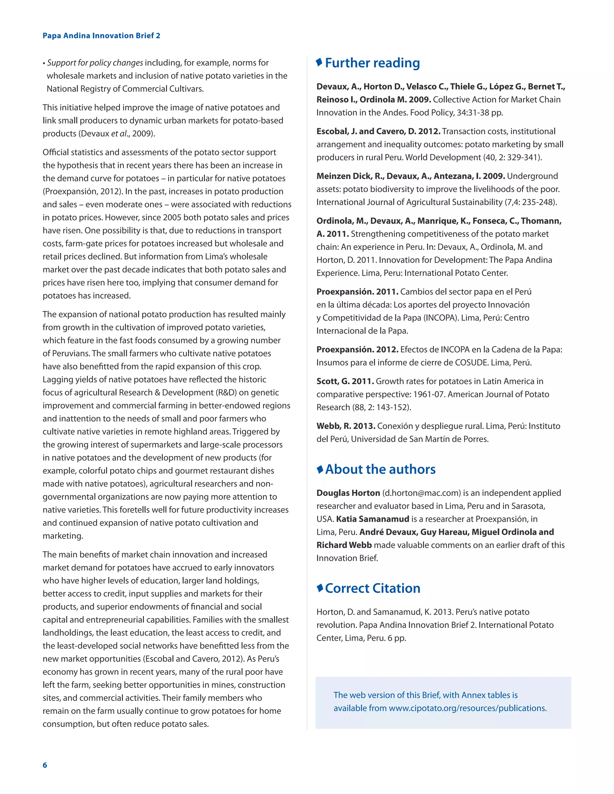 Peru’s native potato revolution | PDF | South America Travel | Travel Locations