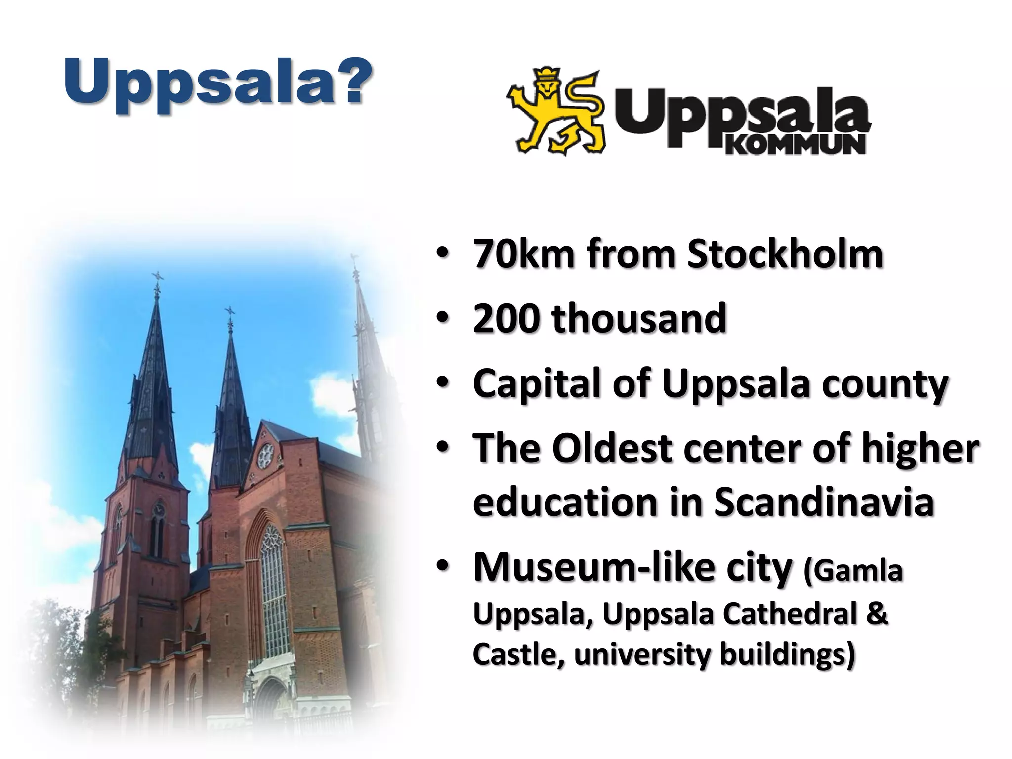[2012.01] Brief introduction of Uppsala university | PDF