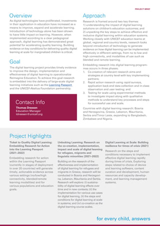 Digital learning — Project brief | PDF
