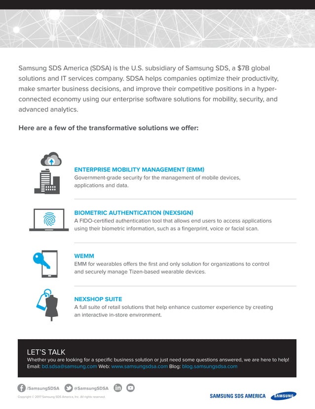 Introducing Samsung SDS America | PDF