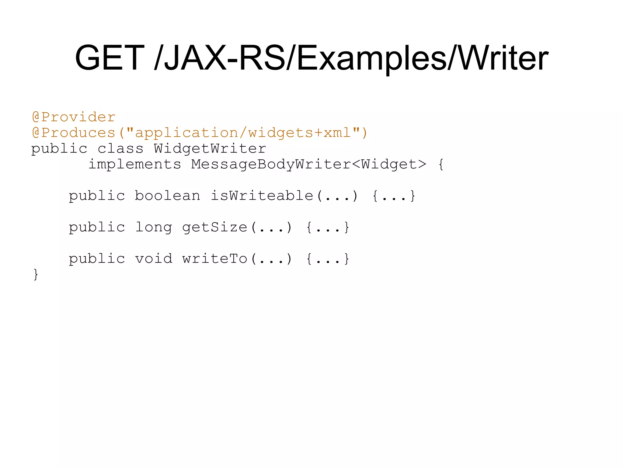 Brief Intro To Jax Rs | PDF | Web Development | Internet