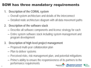 CORAL-2 Exascale Computing RFP and Draft Technical Requirements | PDF