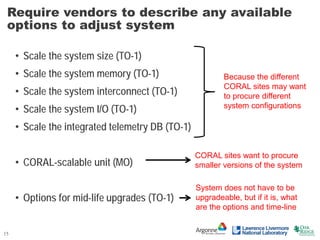 CORAL-2 Exascale Computing RFP and Draft Technical Requirements | PDF