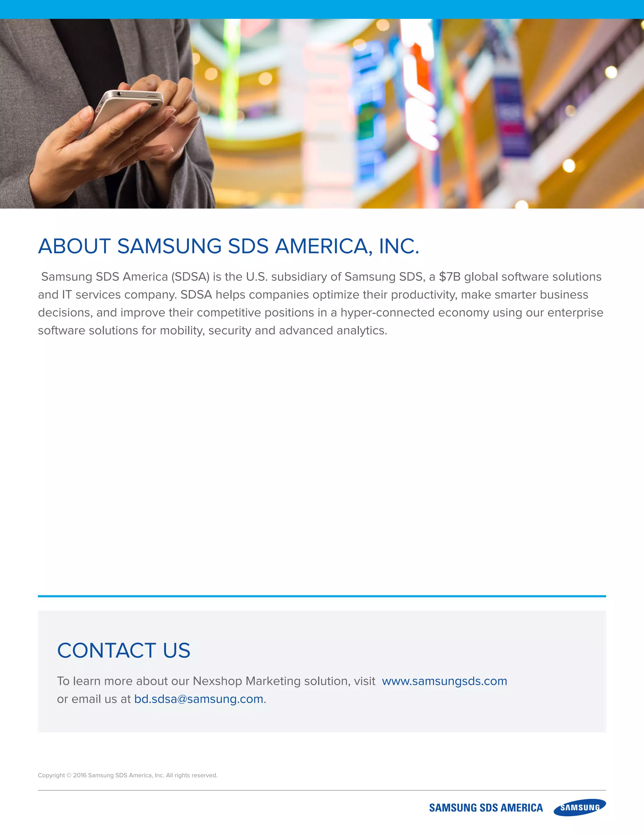 Samsung SDS Nexshop Marketing | PDF