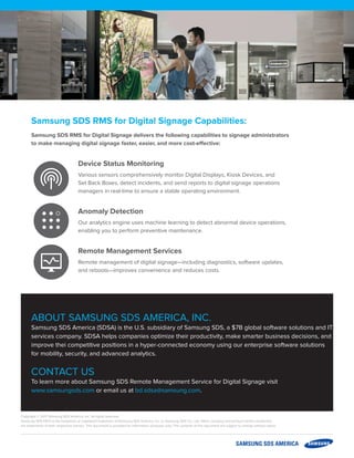 Samsung SDS Remote Management Service for Digital Signage | PDF | Operating Systems | Computer ...