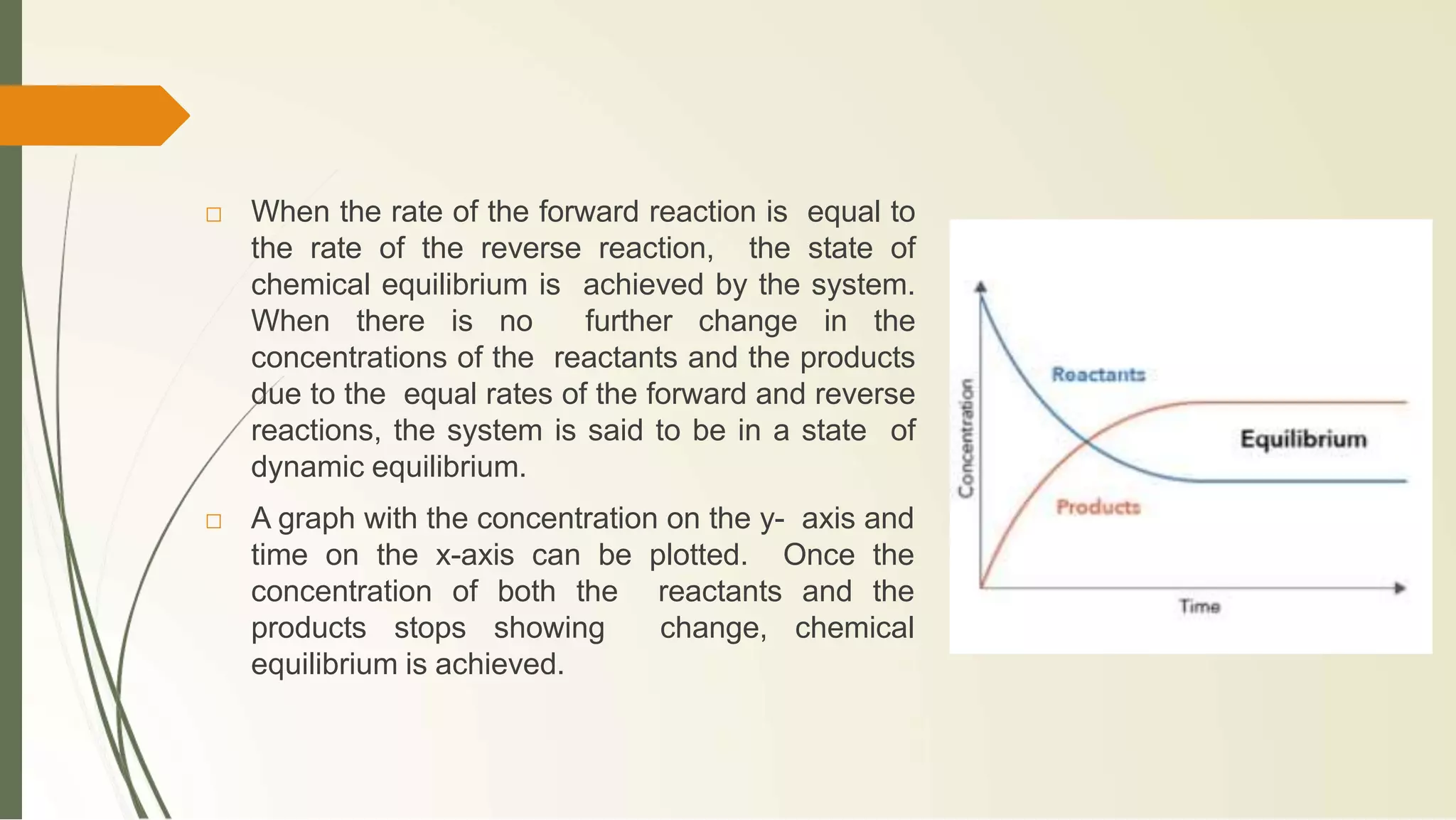 Brief concepts of chemical equilibrium | PPT