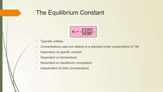 Brief concepts of chemical equilibrium | PPT