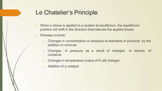 Brief concepts of chemical equilibrium | PPTX