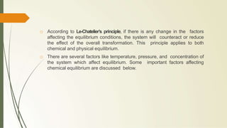 Brief concepts of chemical equilibrium | PPT