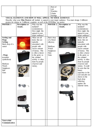 Brief 3 film marketing planning table | PDF