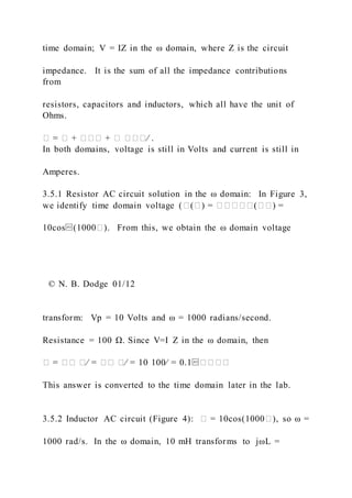Brief 5AC RL and RC CircuitsElectrical Circuits Lab | PDF