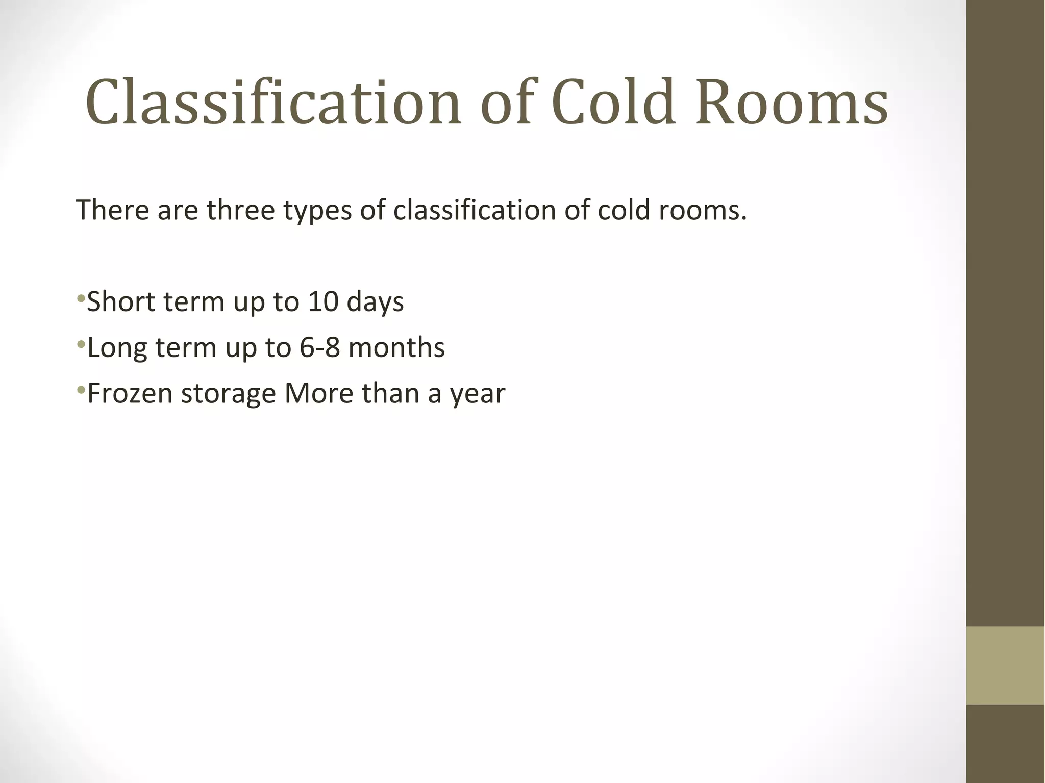 Brief about cold storage room | PPT