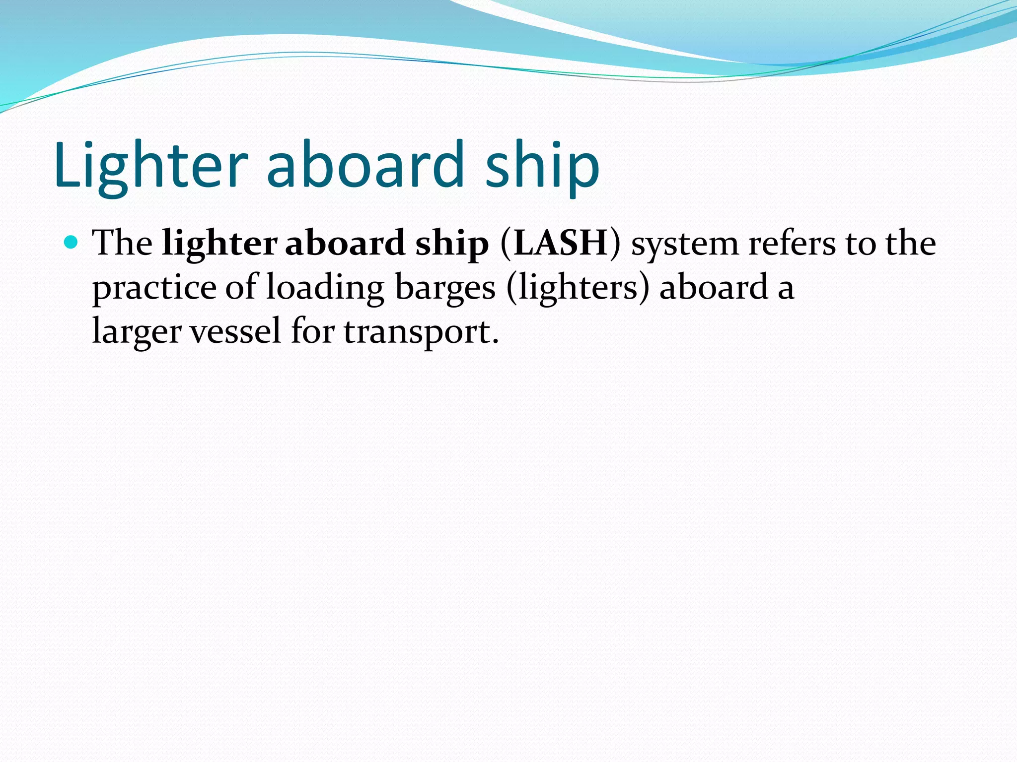 Cargo handling facilities (sea ways) | PPTX