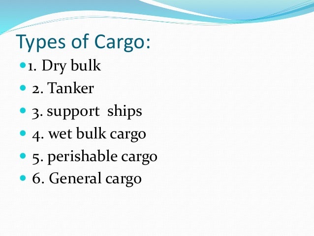 Cargo handling facilities (sea ways)