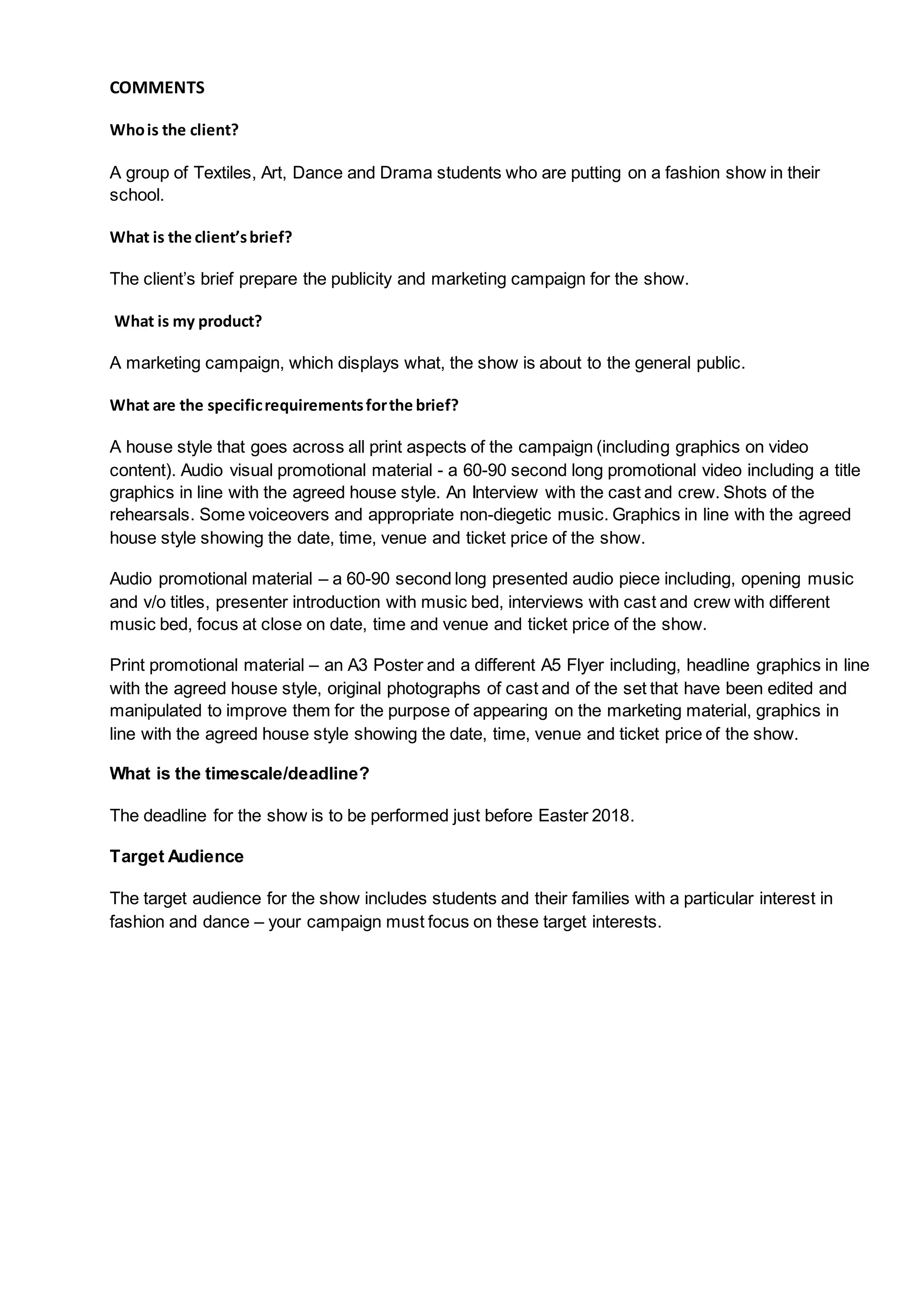 Brief analysis | DOCX