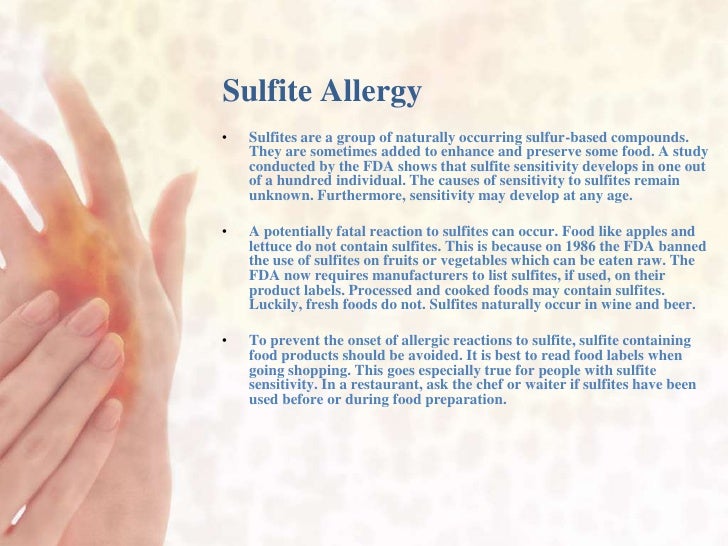 Brief and concise information about allergies