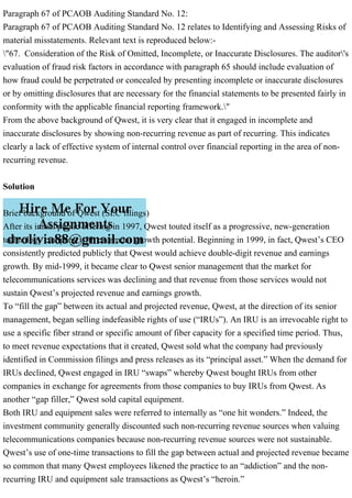 Brief background of Qwest (SEC filings)After its initial public of.pdf