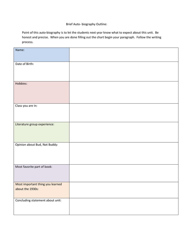 Brief Biography Outline | PDF