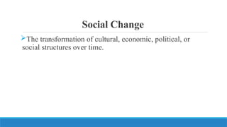 Brief Definitions Of key Sociology Topics | PPTX