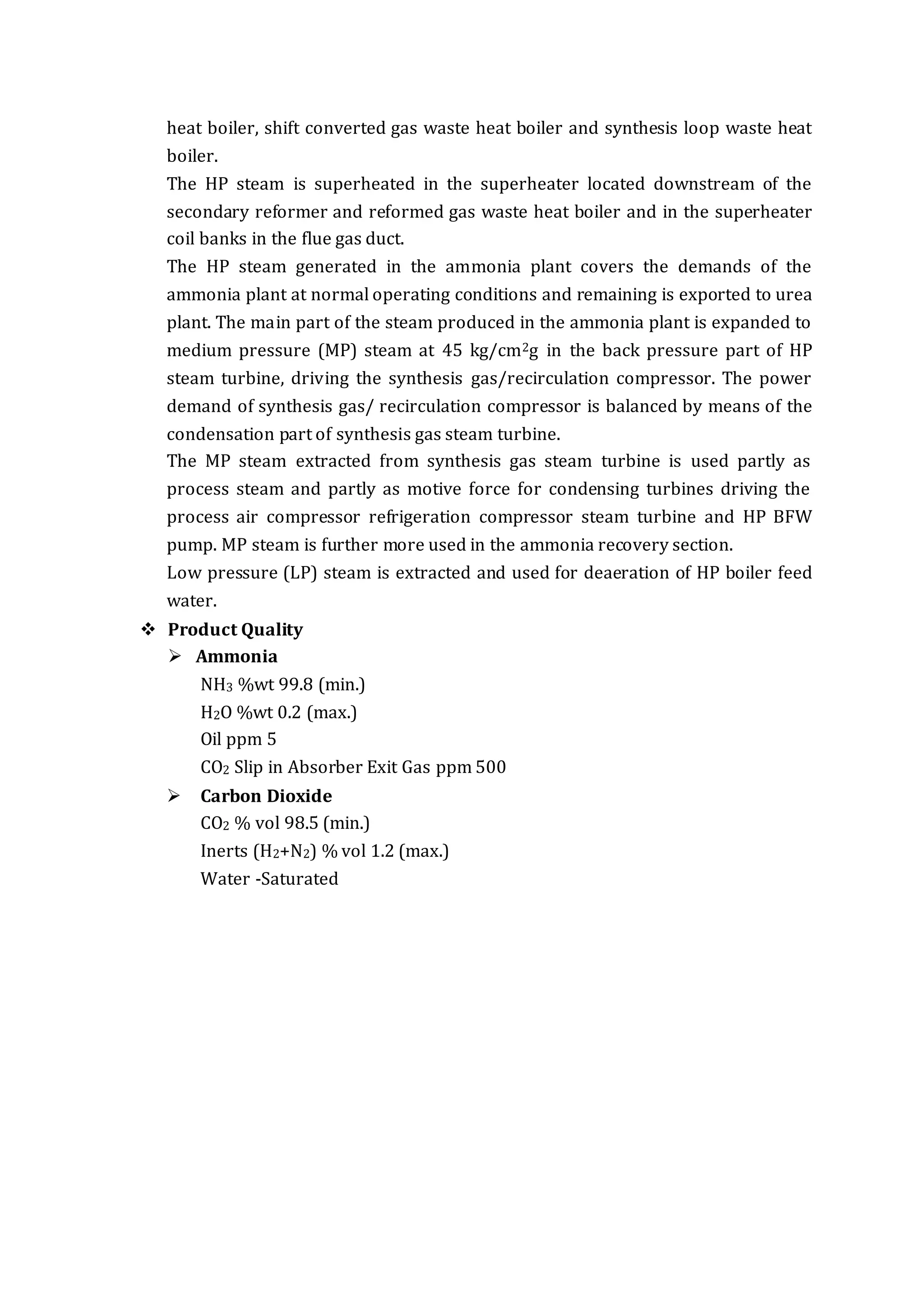 Brief desccription of ammonia & urea plants with revamp | PDF