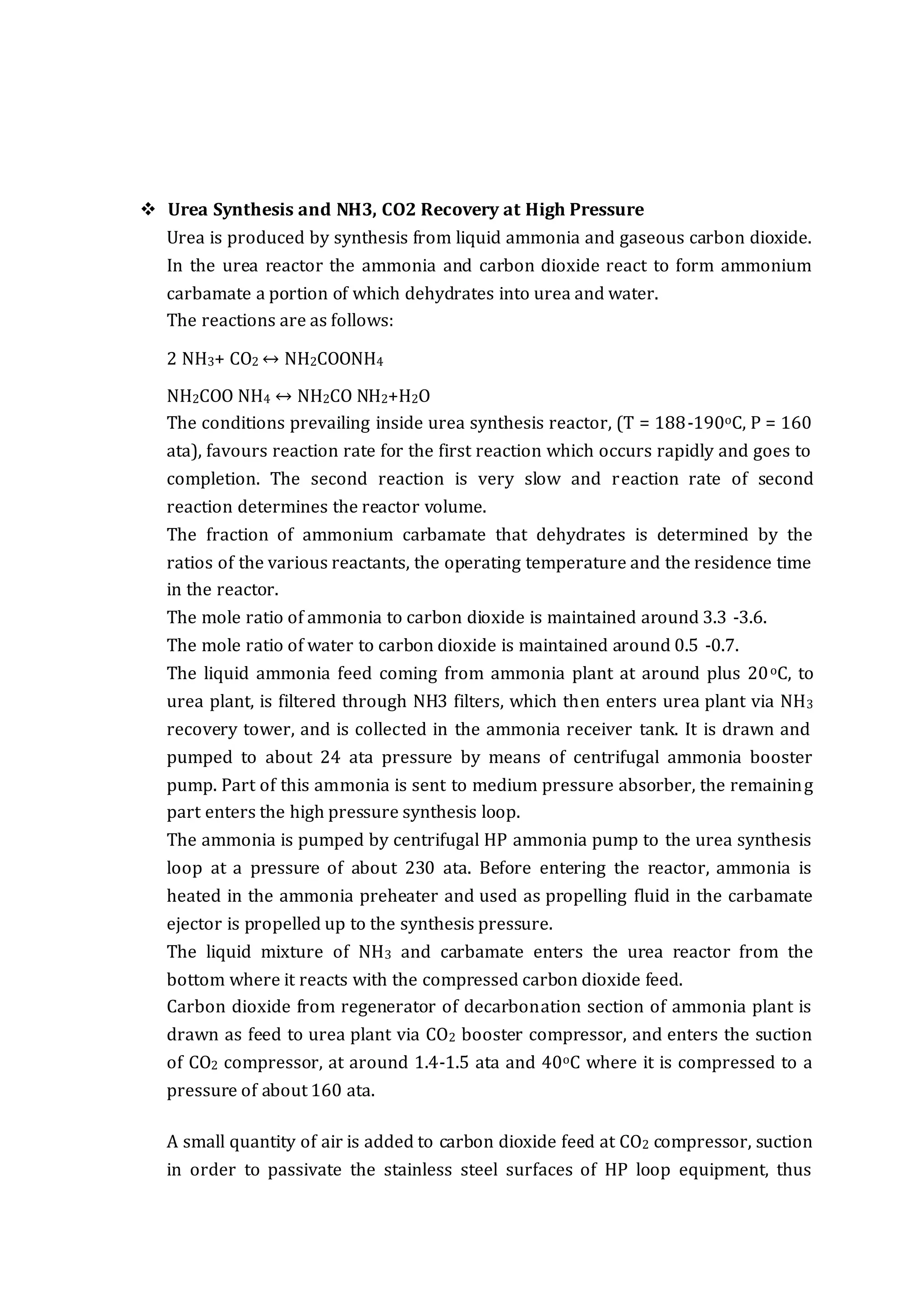 Brief desccription of ammonia & urea plants with revamp | PDF