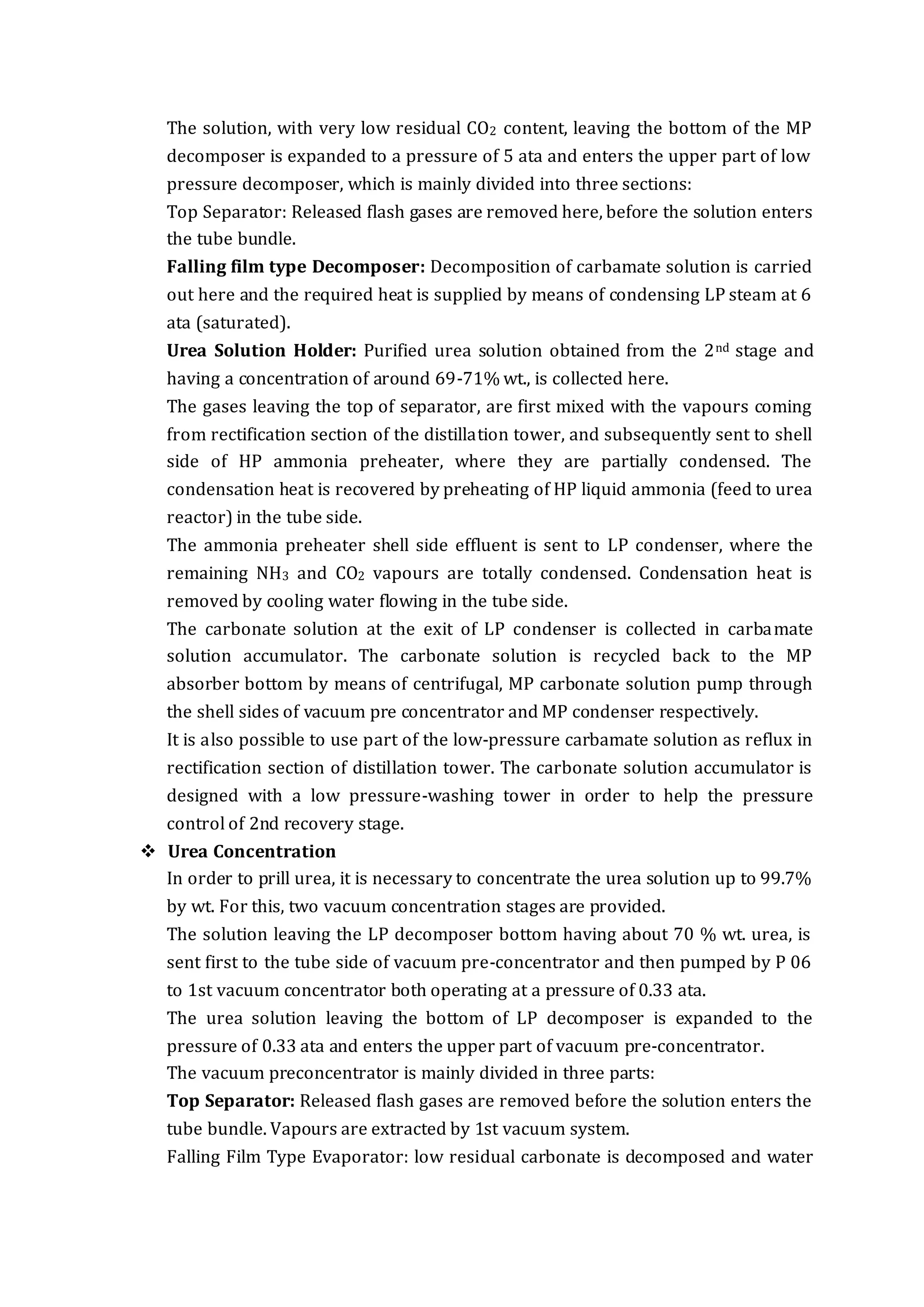 Brief desccription of ammonia & urea plants with revamp | PDF