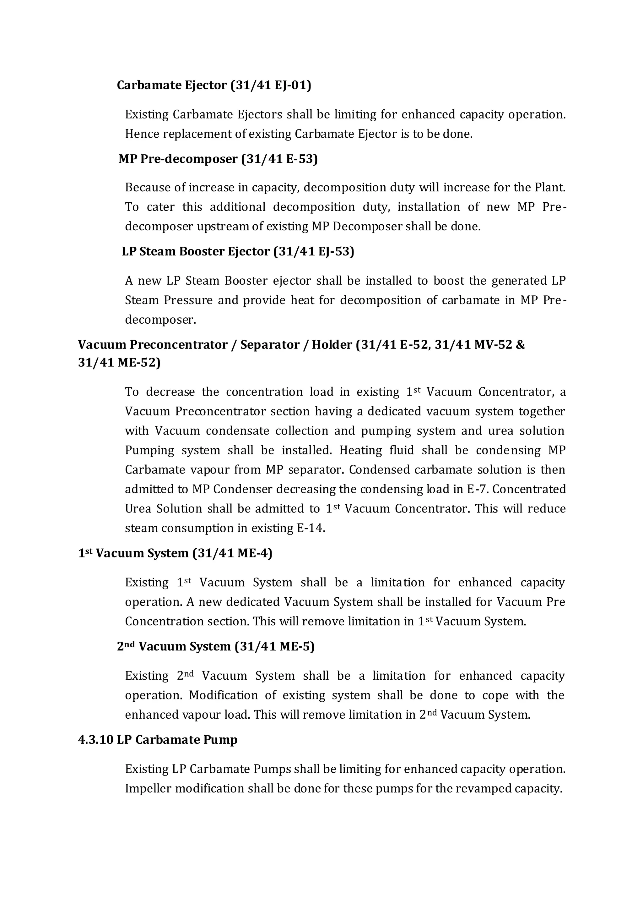 Brief desccription of ammonia & urea plants with revamp | PDF