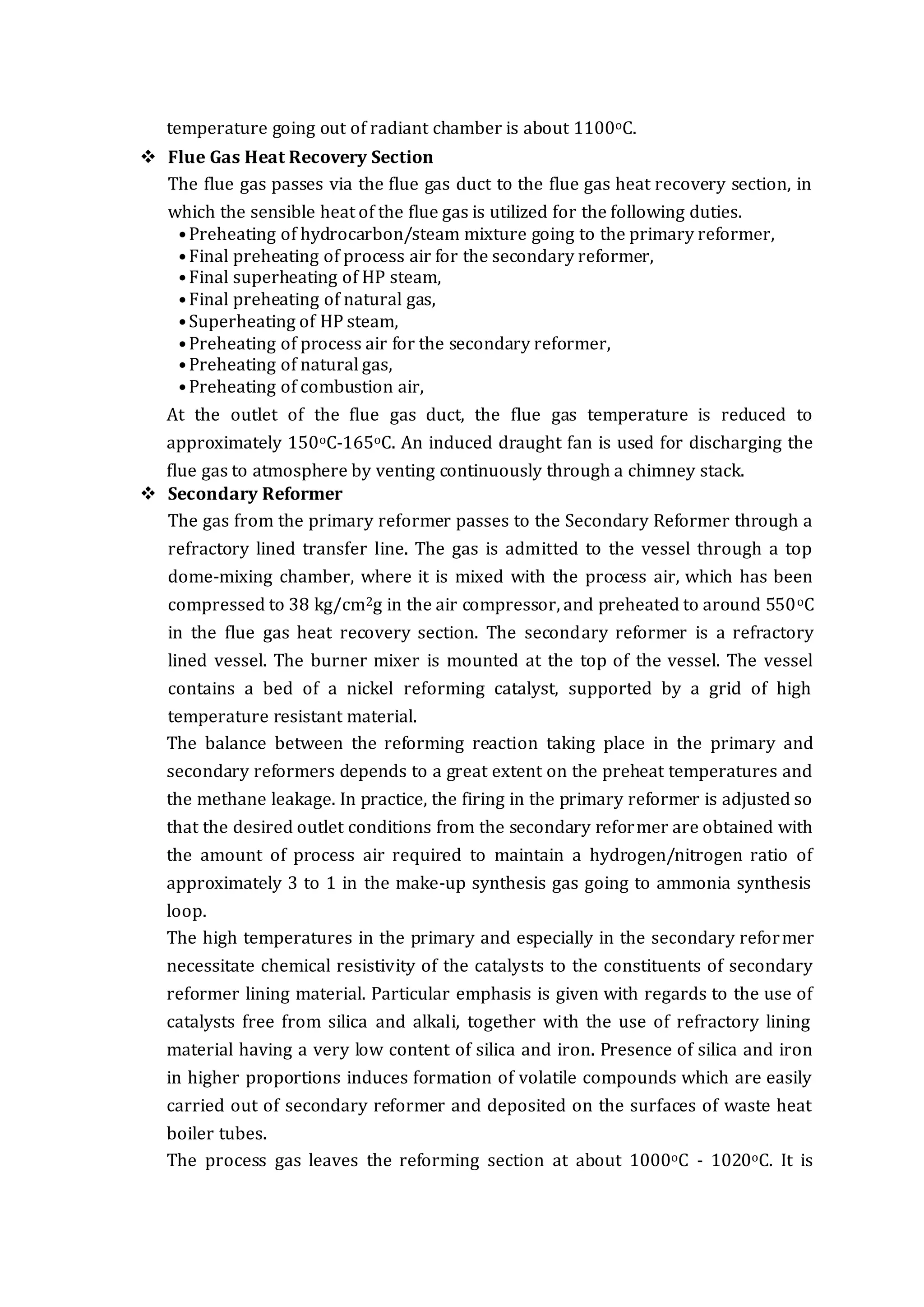 Brief desccription of ammonia & urea plants with revamp | PDF