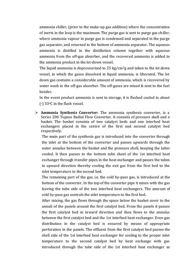 Brief desccription of ammonia & urea plants with revamp | PDF