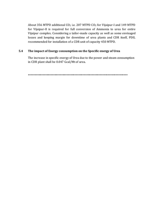 Brief desccription of ammonia & urea plants with revamp | PDF