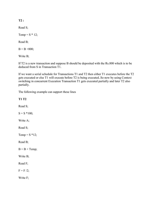 Brief explain how a DBMS handles concurrent execution of transactionsS.docx
