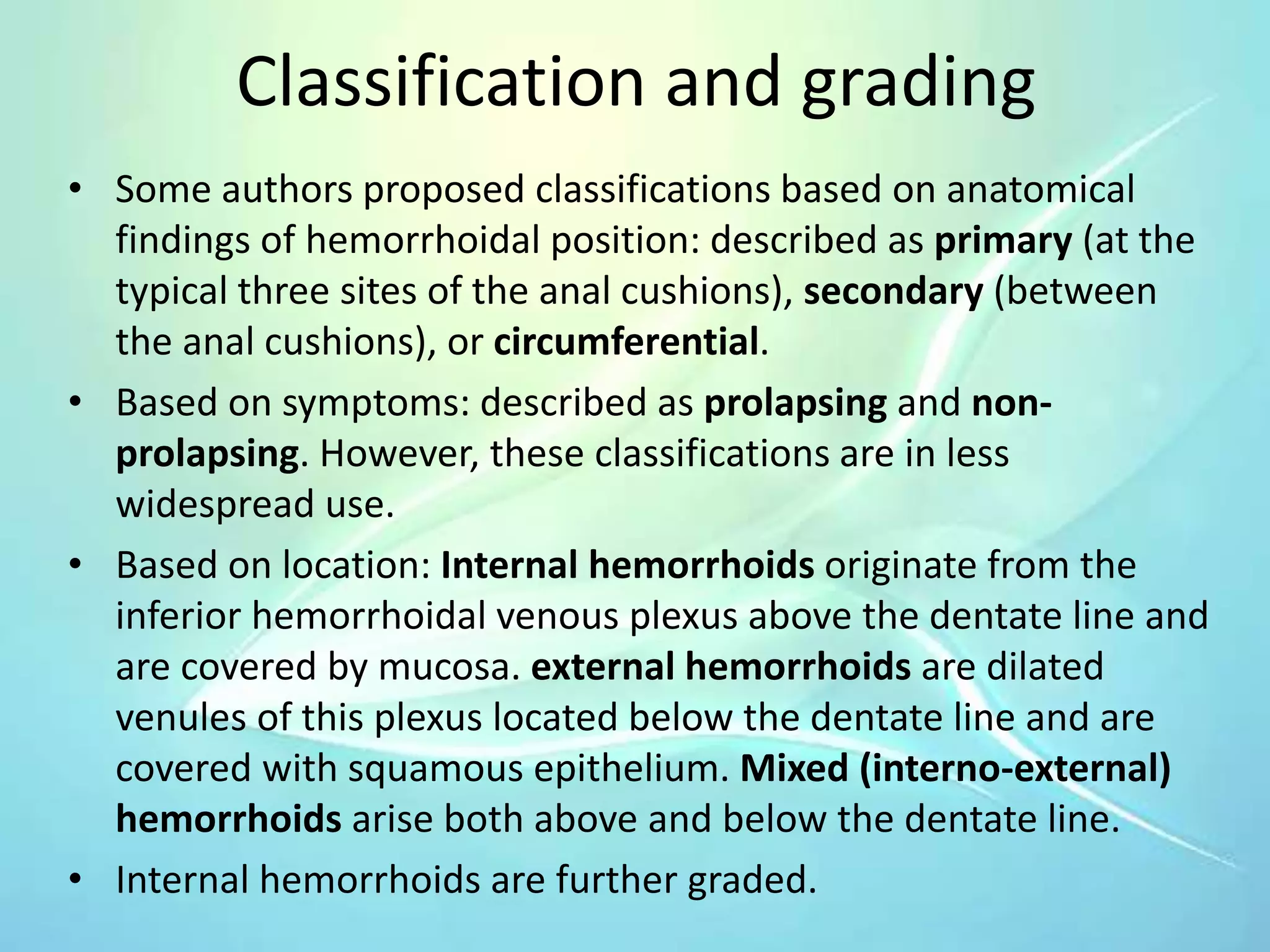 quick review on hemorrhoids | PPTX