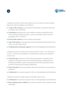 A brief guide to Residence Permits for real estate owners in Greece | PDF
