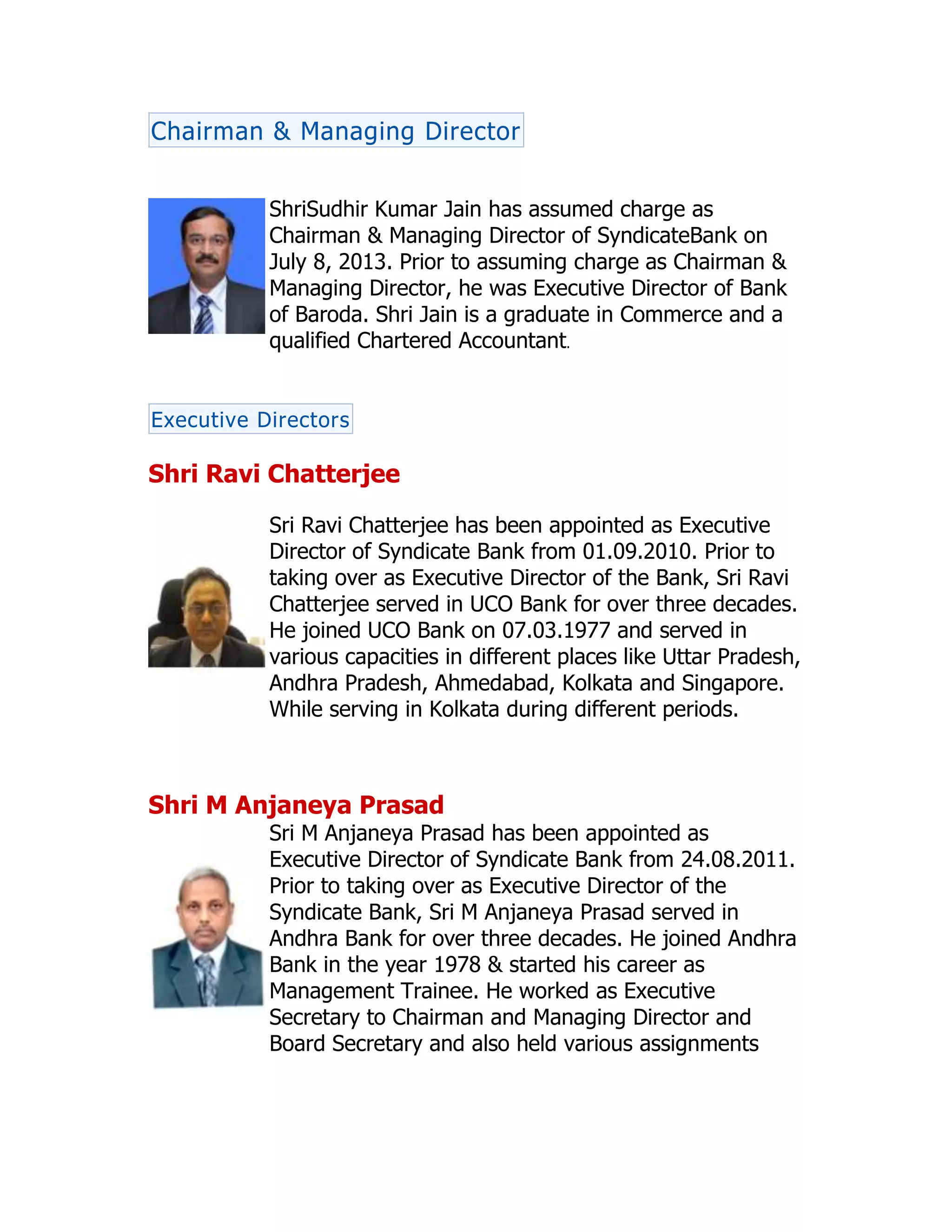 Syndicate bank Brief history | DOCX