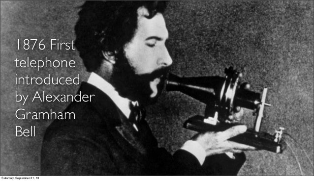 1876 First telephone introduced by