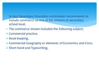 Brief history /evolution of commerce education | PDF