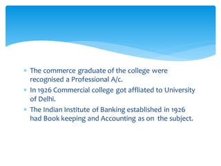 Brief history /evolution of commerce education | PDF