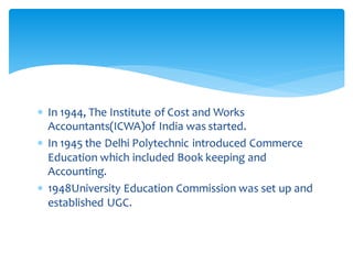 Brief history /evolution of commerce education | PDF