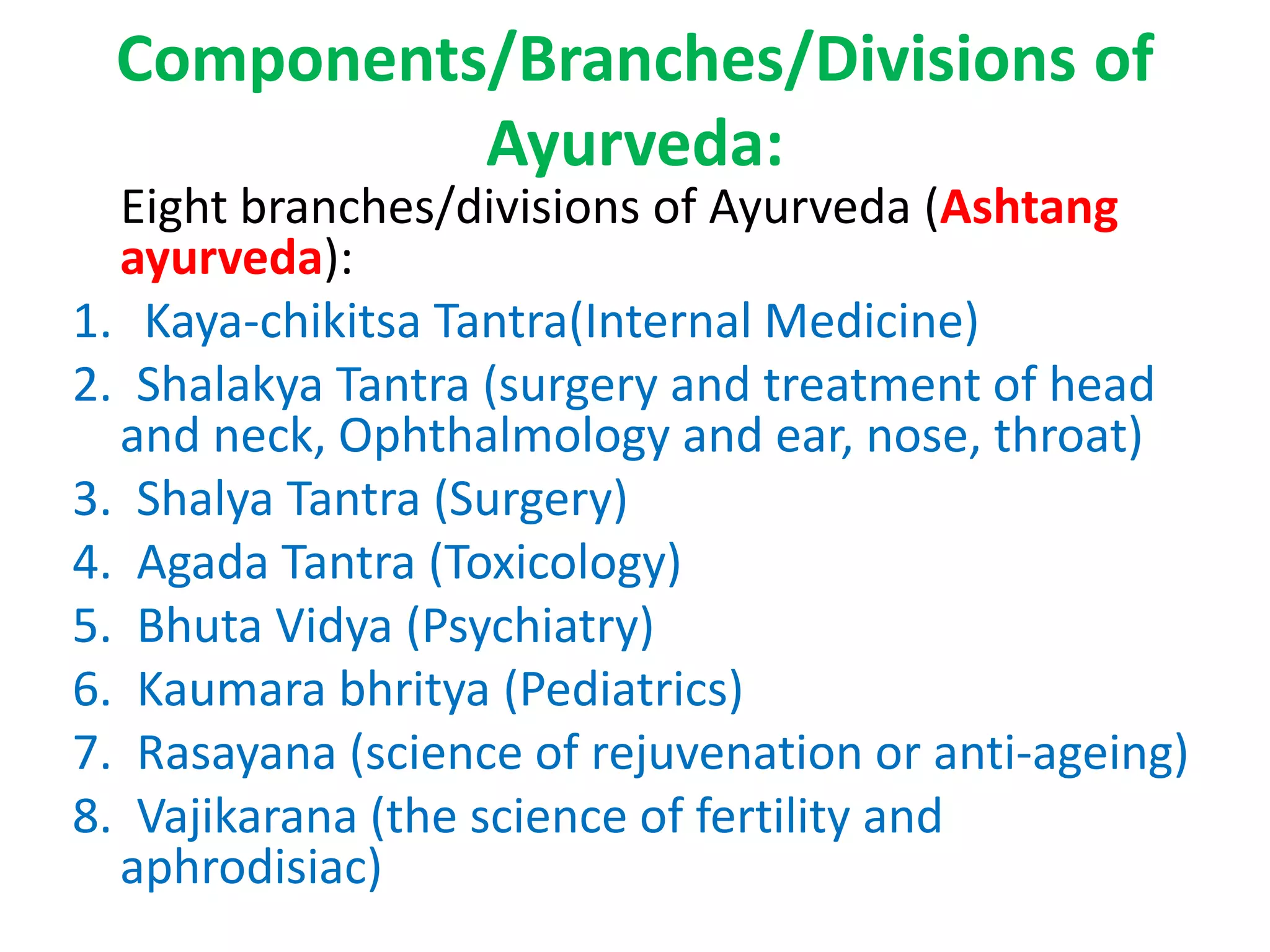 Brief history of ayurveda | PPTX