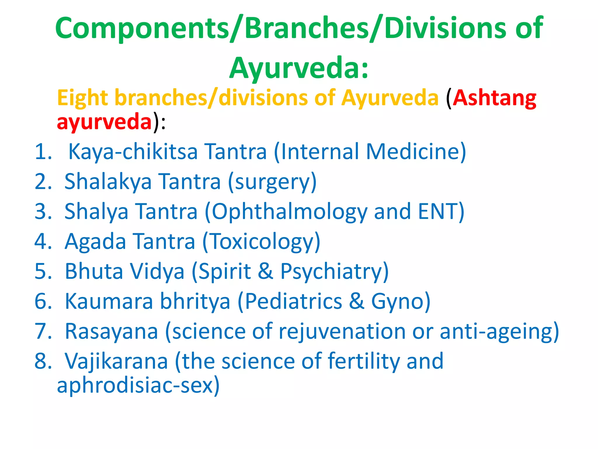 Brief history of ayurveda | PPTX