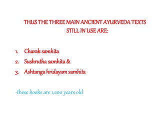 Brief history of ayurveda | PPTX