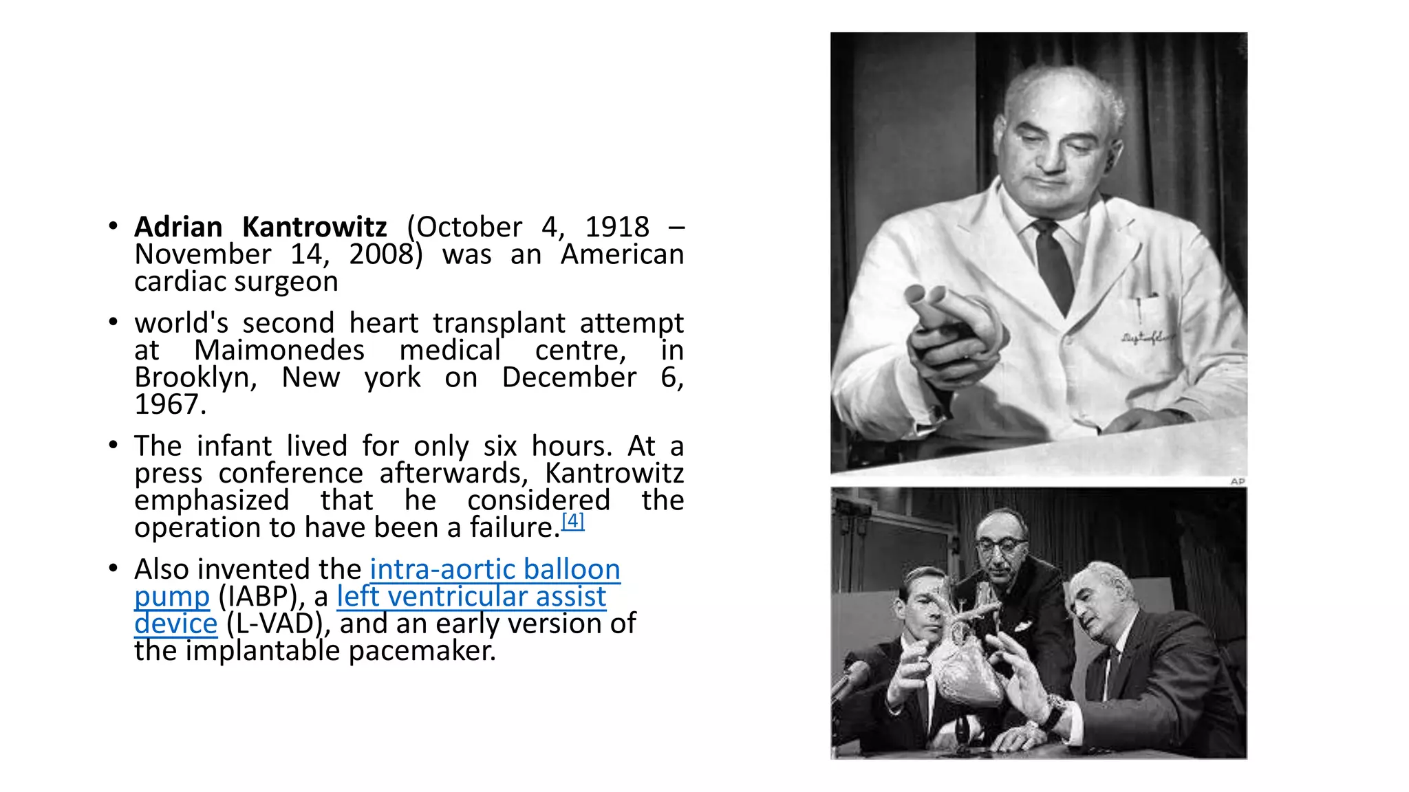 Brief history of cardiac surgery | PPTX