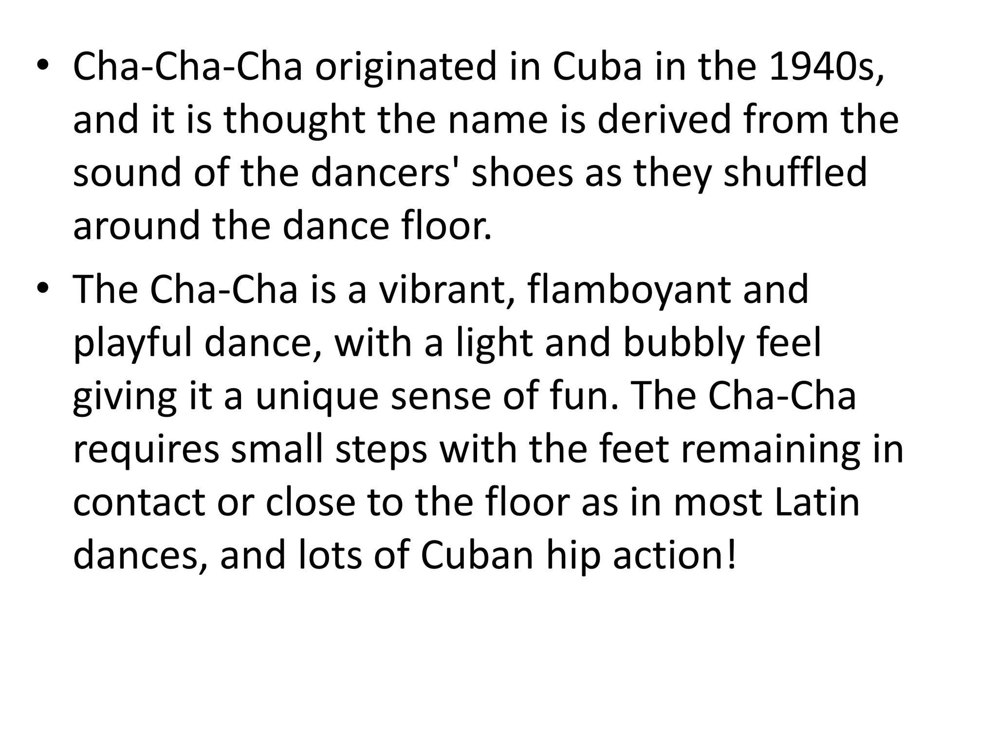 Brief History of CHA CHA CHA.pptx