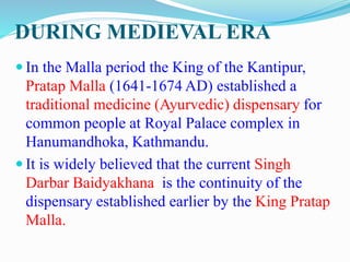 Brief history of development of health system in nepal | PPTX