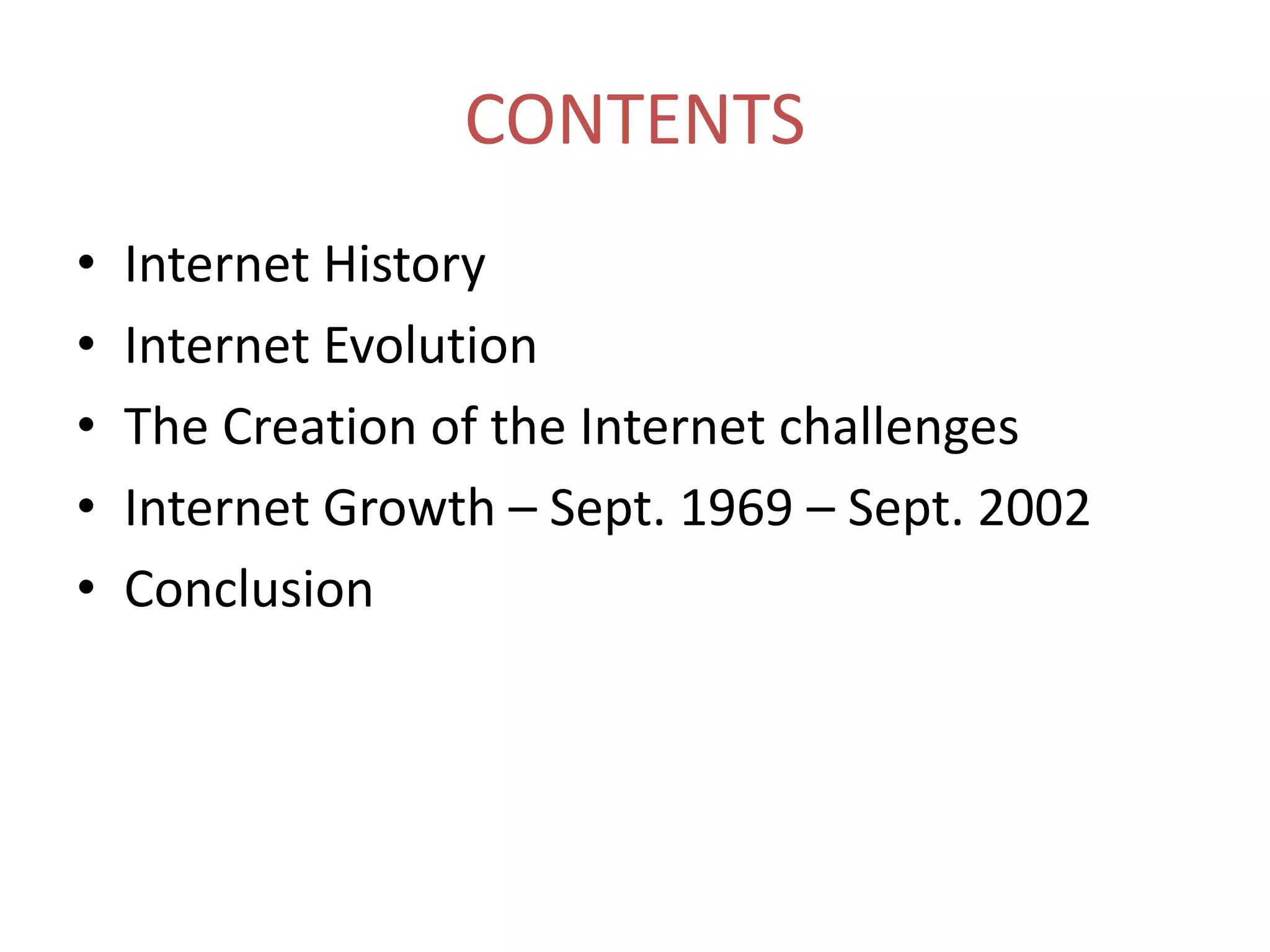 HISTORY OF THE INTERNET | PPTX | Internet | Computing