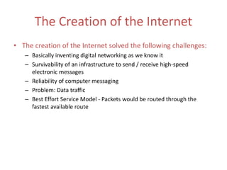 HISTORY OF THE INTERNET | PPTX | Internet | Computing